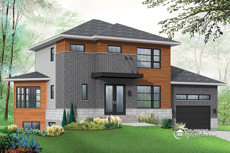 House plans with basement apartment - Drummond Plans