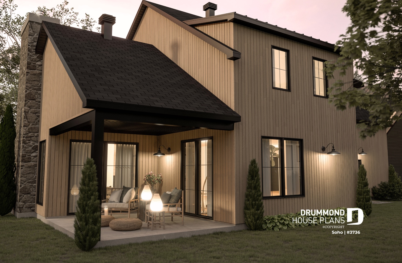 Transitional house plan - Soho – Drummond House Plans Blog
